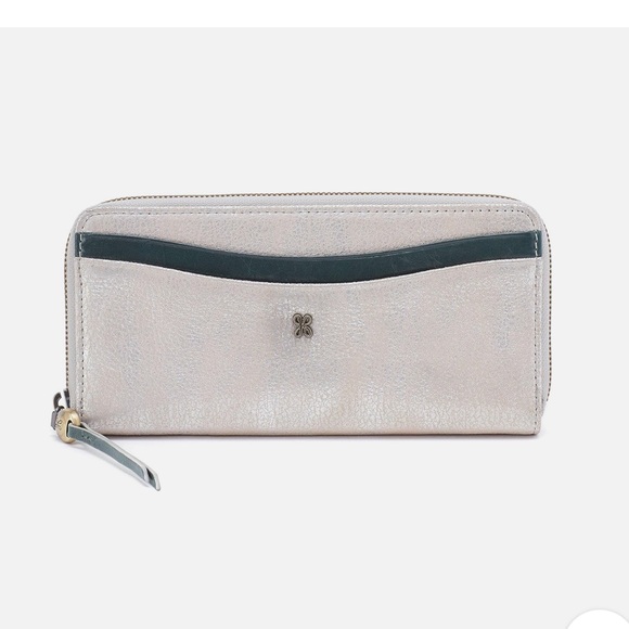 HOBO | Bags | Nwt Hobo Silver Max Large Zip Around Women Checkbook ...